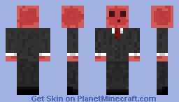 Red Slime In A Suit Minecraft Skin