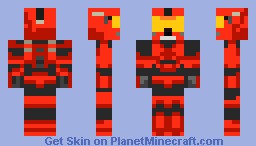 Red Spartan Minecraft Skin