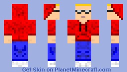 red hoodie Minecraft Skin
