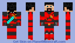 Red Swordsman Minecraft Skin