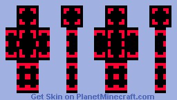 Red Targeted Man Minecraft Skin