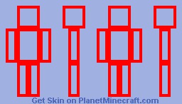 Red Wireframe Minecraft Skin