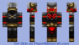 Red and Gold Knight Minecraft Skin