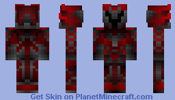 dark knight with red armor Minecraft Skin
