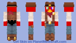 RedBird Cowboy Minecraft Skin