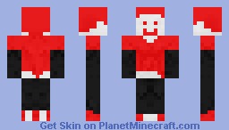 Red,black and white Minecraft Skin