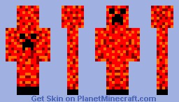 fire creeper Minecraft Skin