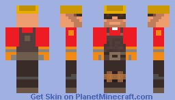 the red engineer Minecraft Skin