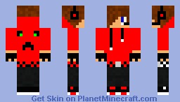 epic red hoodie Minecraft Skin