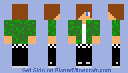 Teenage Boy (Green Jacket) Minecraft Skin