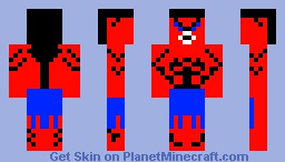 red hulk with blue shorts Minecraft Skin