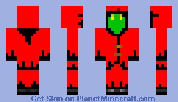 RED CLOACKED MAGE Minecraft Skin