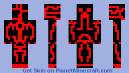 Red Neon Creeper Minecraft Skin
