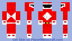 Red Power Ranger Minecraft Skin