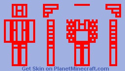 Cubic redstone armor for cubic man Minecraft Skin