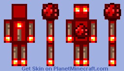 redstone man Minecraft Skin