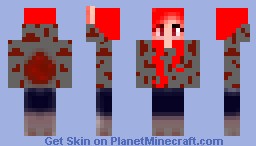 mustache redstone girl! ~ore collection Minecraft Skin
