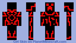 Minecraft Skin - Red Tron Creeper Minecraft Skin