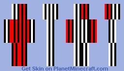 red and white stripe man Minecraft Skin