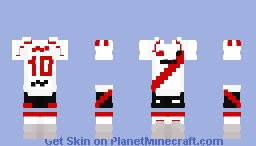 River Plate Home Kit 2024/25 (By ChuyXD) Minecraft Skin
