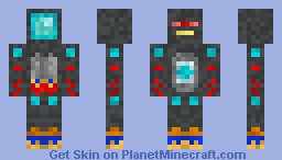 Diamond Powered Robot Minecraft Skin