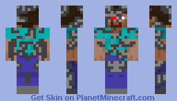 half robot half steve Minecraft Skin