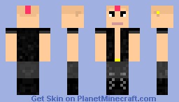 Rocker with Pink Mohawk Minecraft Skin