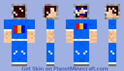 Romania skin with glass hat Minecraft Skin