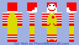 Ronald McDonalds Minecraft Skin