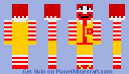 Ronald Mcdonald Minecraft Skin