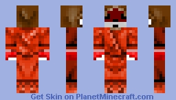 Fox in Ruby Armor Minecraft Skin