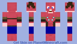 guy wearing ruby Armor Minecraft Skin
