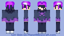 Saiko Joga Purple Flame Minecraft Skin