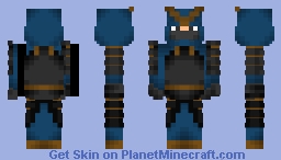 blue samurai Minecraft Skin