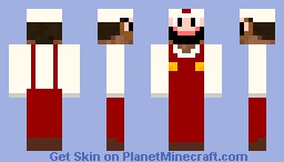 Fire Mario Minecraft Skin