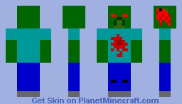 scary zombie Minecraft Skin