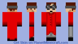 Red scientist Minecraft Skin