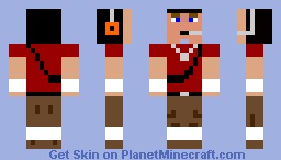 The kinda good red scout from tf2 Minecraft Skin