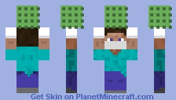 Steve holding covid-19 Minecraft Skin
