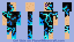 Blue corruption Minecraft Skin