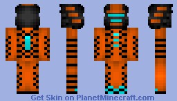 Orange Cybor Suit Minecraft Skin