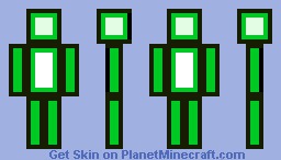 BoxHead Green Edition Minecraft Skin
