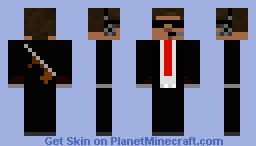 secret service steve Minecraft Skin