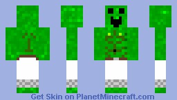Buff Happy Creeper Minecraft Skin