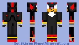 shadow the hedgehog Minecraft Skin