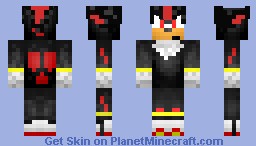 Shadow the hedgehog Minecraft Skin