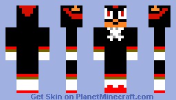 Shadow the hedgehog Minecraft Skin