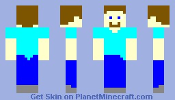 Simple-colored Steve Minecraft Skin