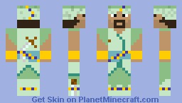 Sinbad in Green with Swords Minecraft Skin