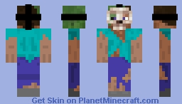 Infected Masked Steve Minecraft Skin